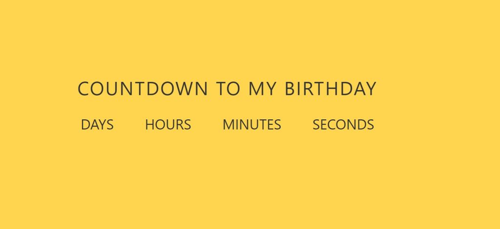 Simple Countdown Timer Using HTML And JavaScript Code