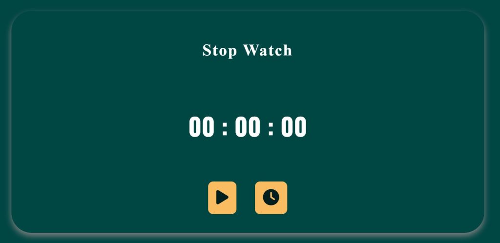 Create A Simple Stopwatch Using JavaScript Source Code 