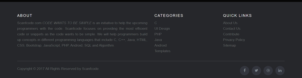 20+ CSS Footer Designs - CodeWithRandom