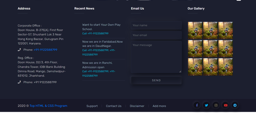 20+ CSS Footer Designs - CodeWithRandom